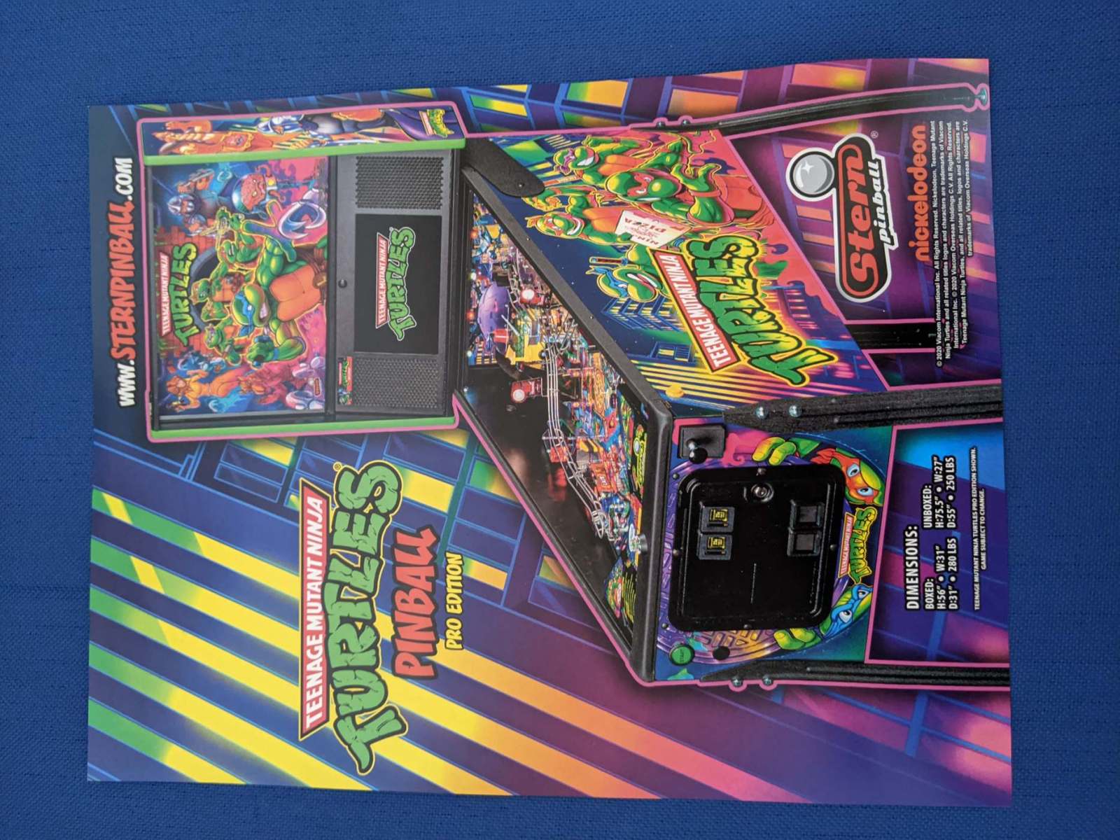 Teenage mutant ninja turtles pro edition flyer - London Pinball